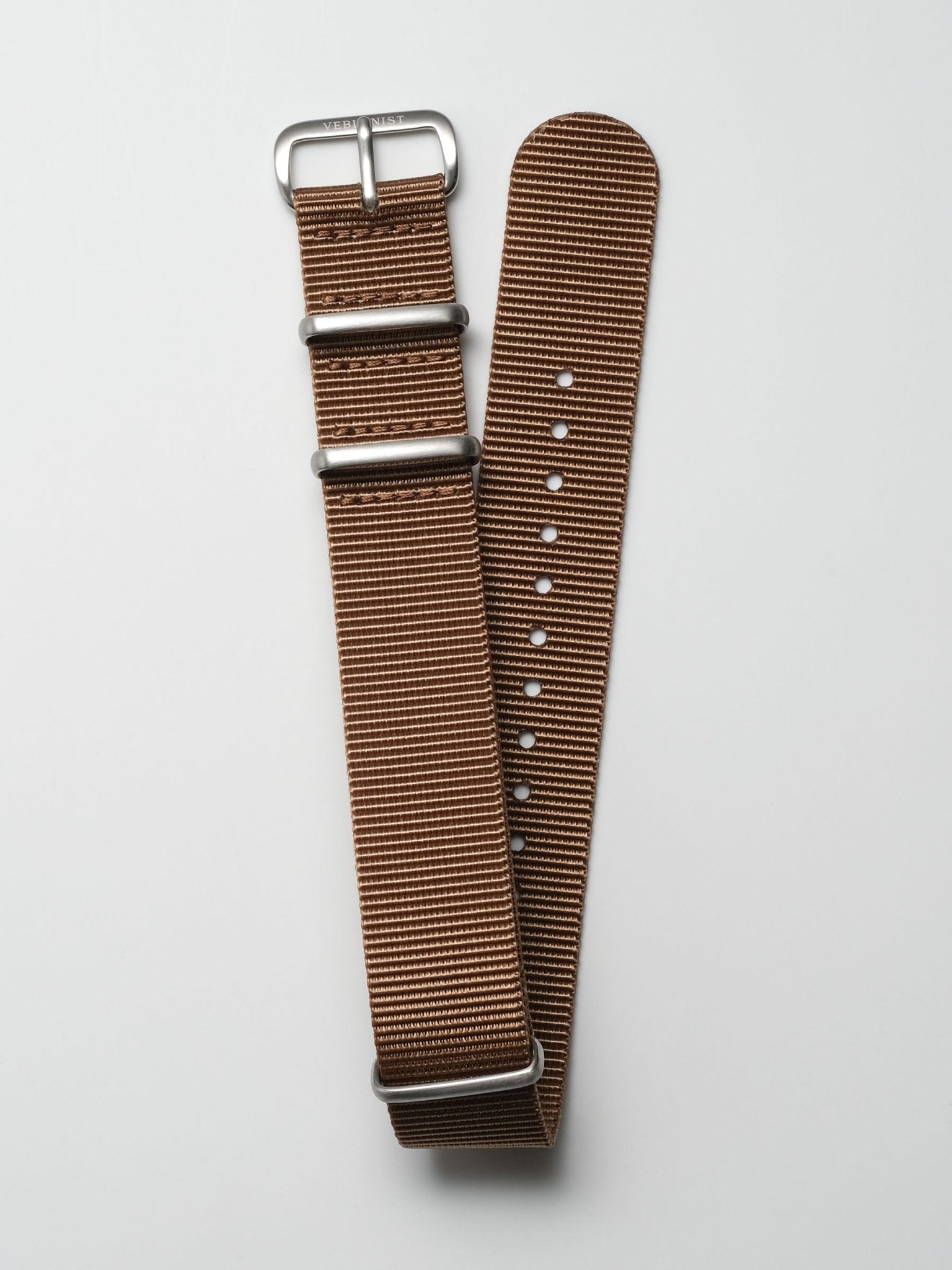 Brown Nylon Single-Piece Watch Strap – VEBLENIST