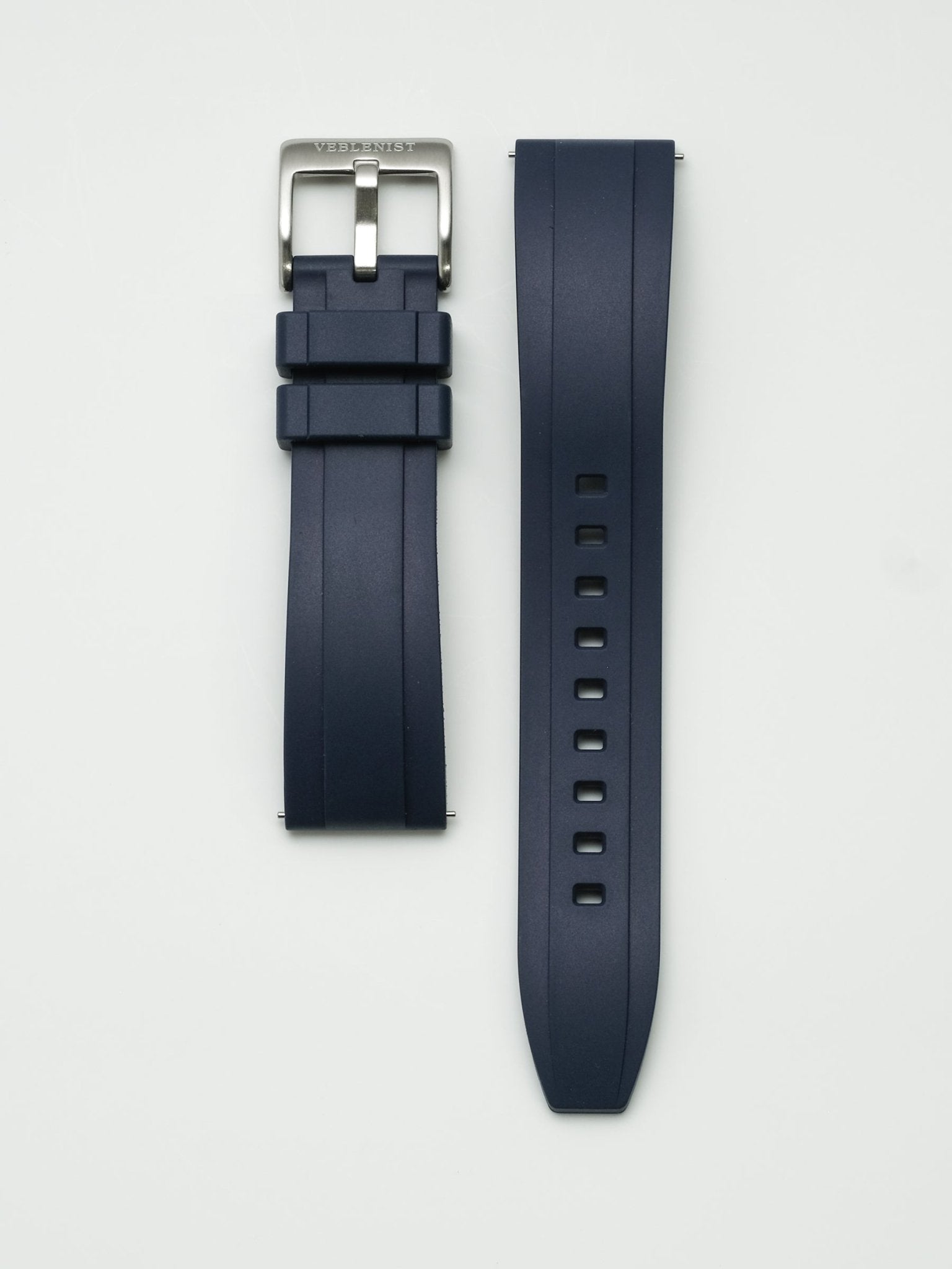 Blue FKM Rubber Watch Strap – VEBLENIST