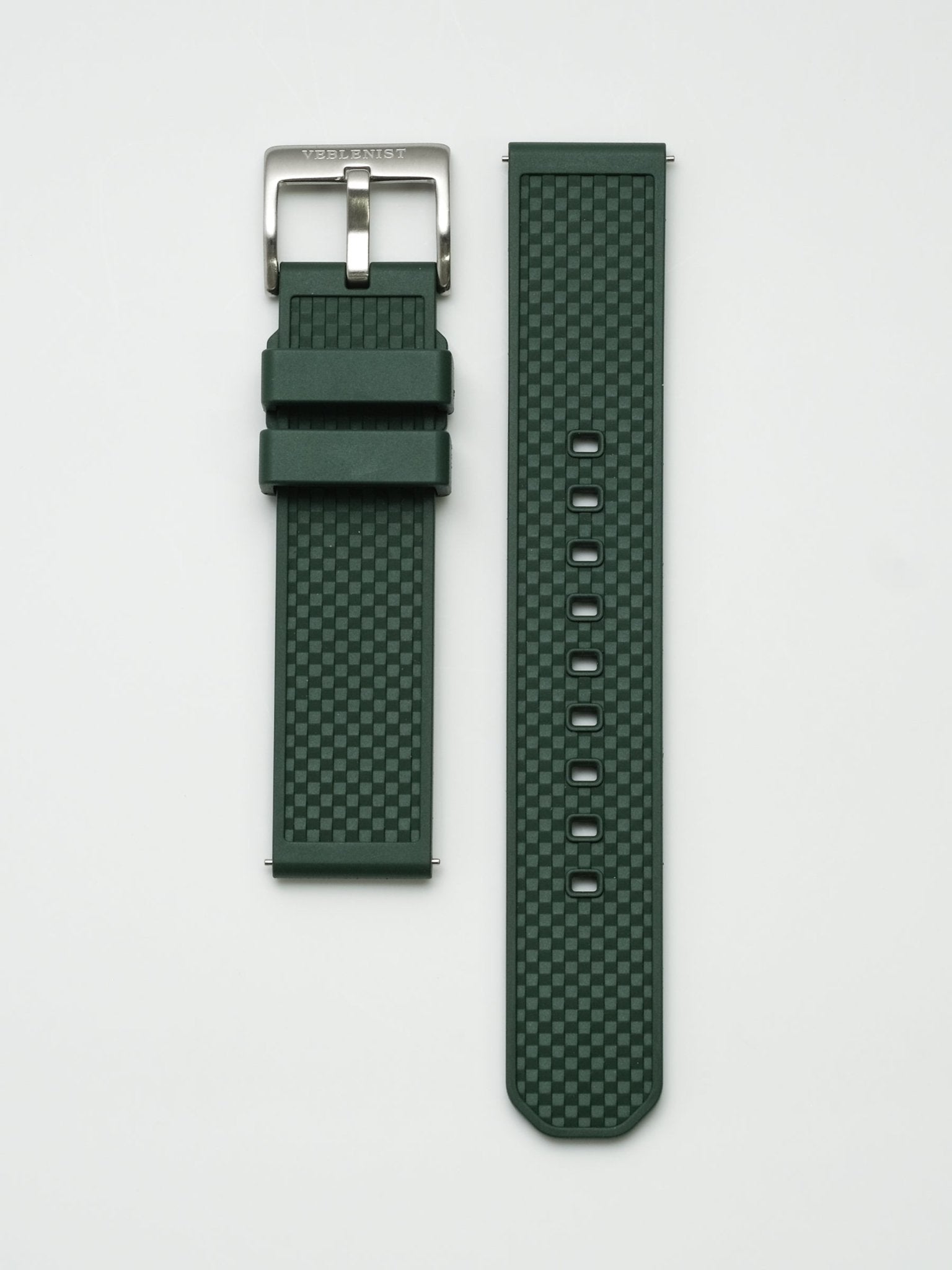 Green Textured FKM Rubber Watch Strap – VEBLENIST
