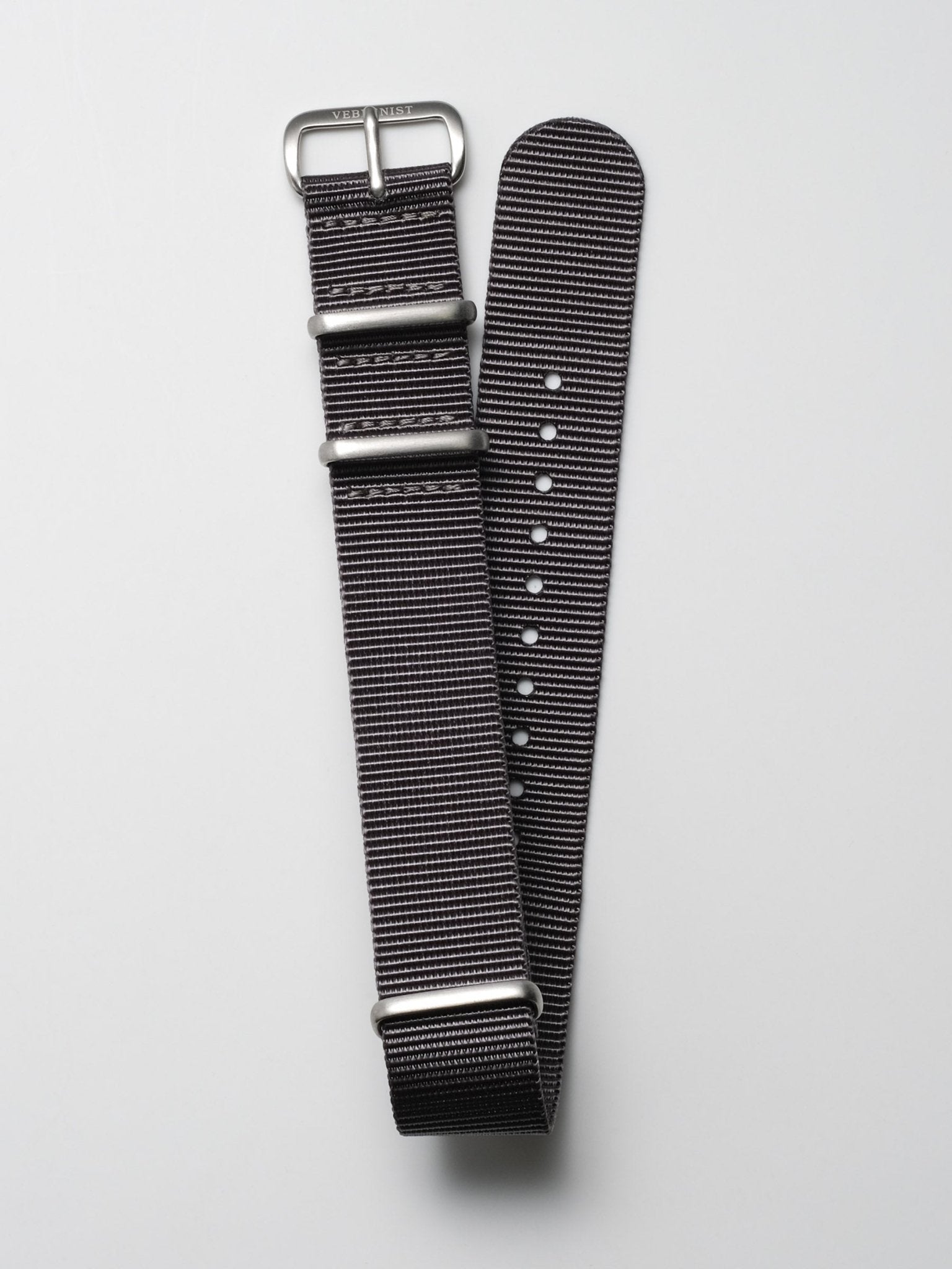 Dark Grey Nylon Single-Piece Watch Strap – VEBLENIST