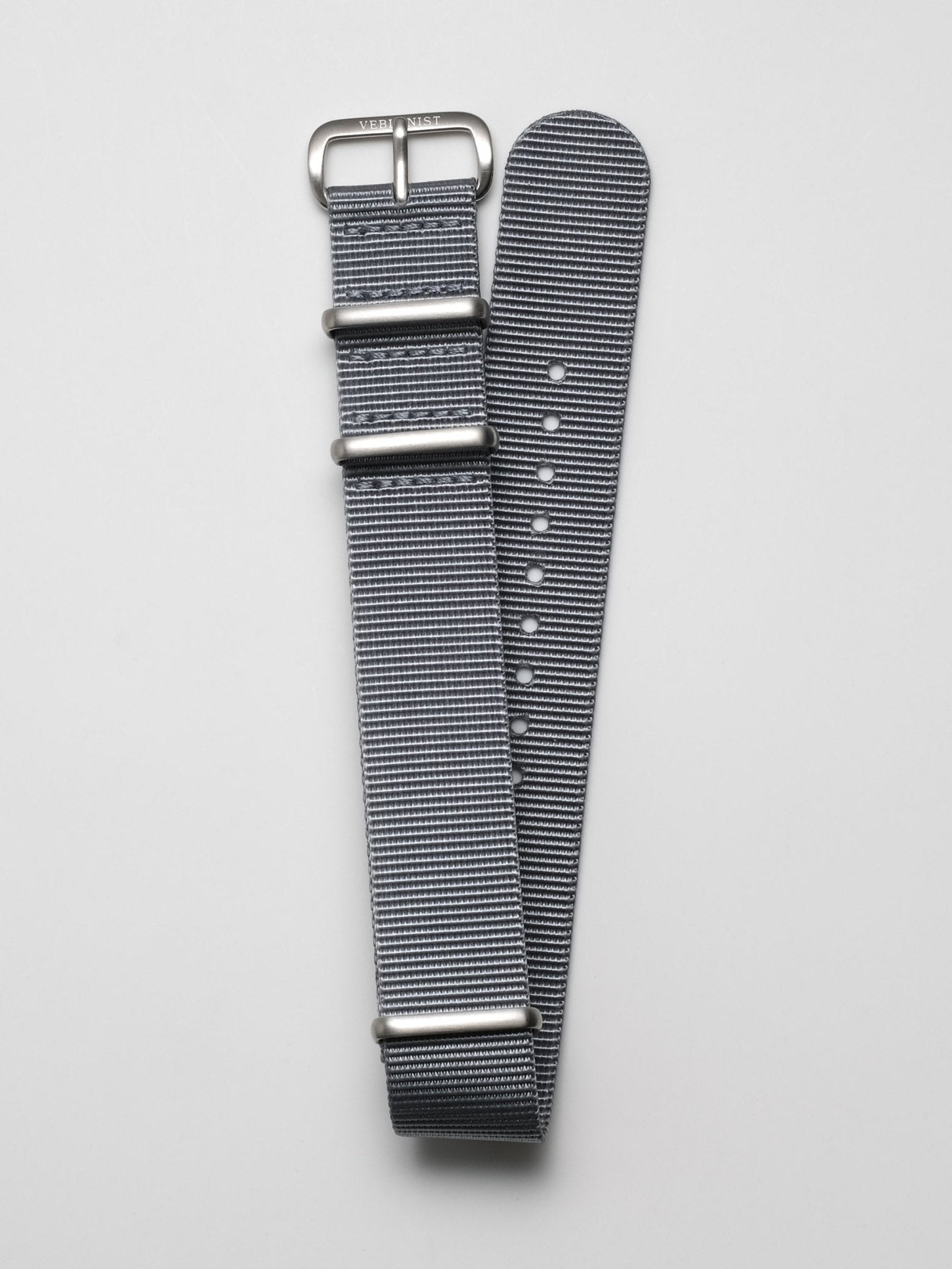 Steel Blue Nylon Single-Piece Watch Strap – VEBLENIST