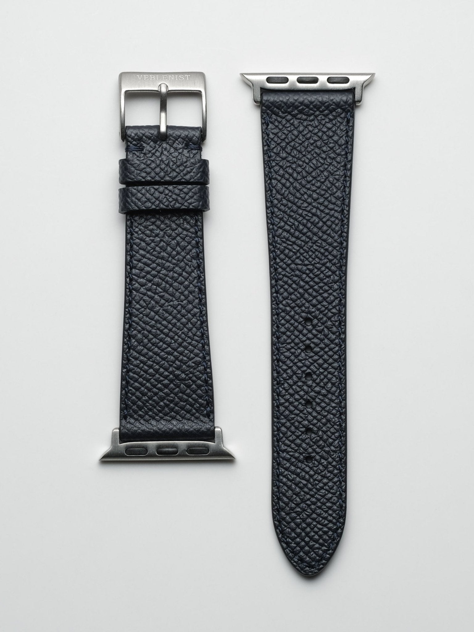 Marine Textured Calfskin Leather Watch Strap for Apple Watch ...
